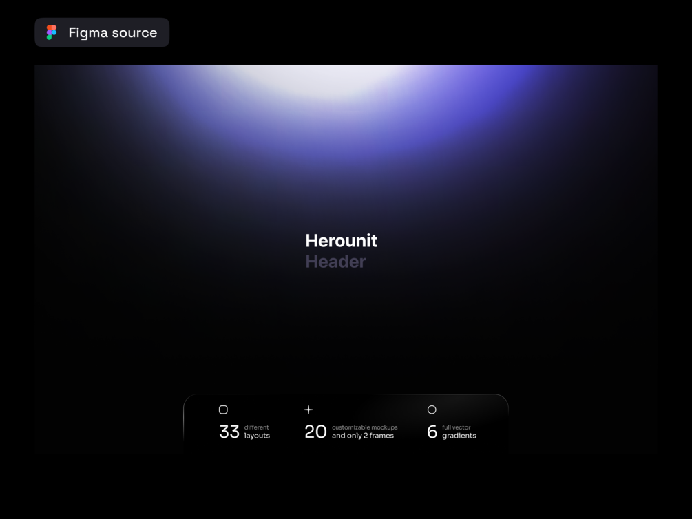 Figma Headers. Herounits. Hero headers. Templates.