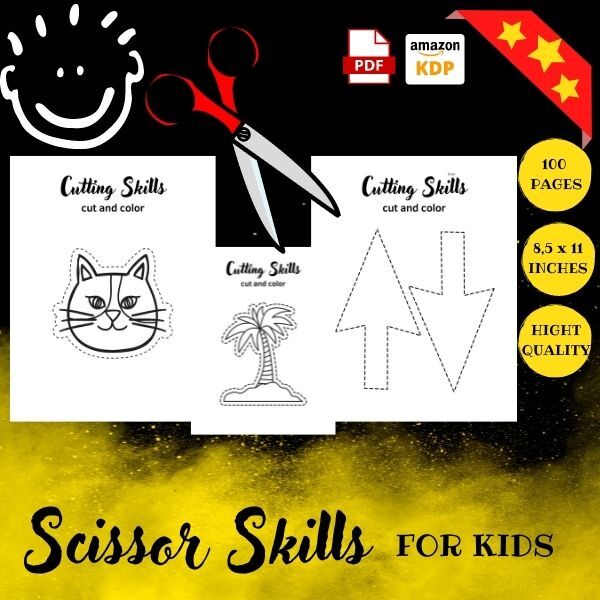 Scissor Skills Pages For Kids