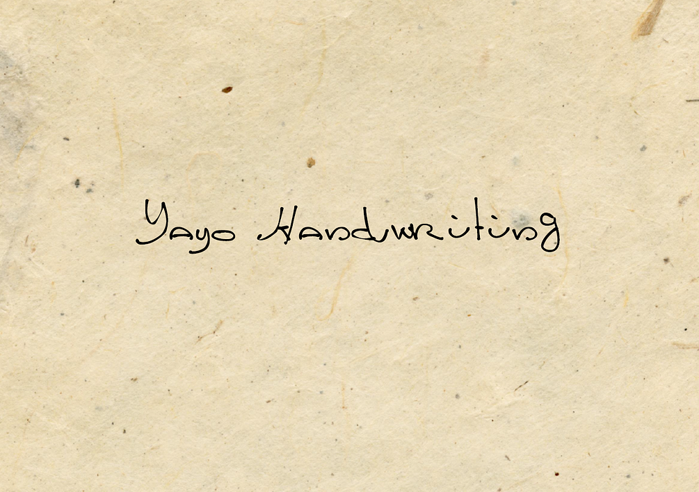 Yayo Handwriting