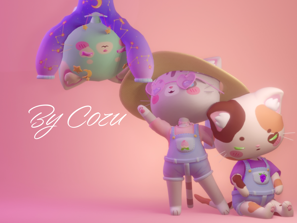 Overall Sweater Kitty Bundle VRChat Avatar