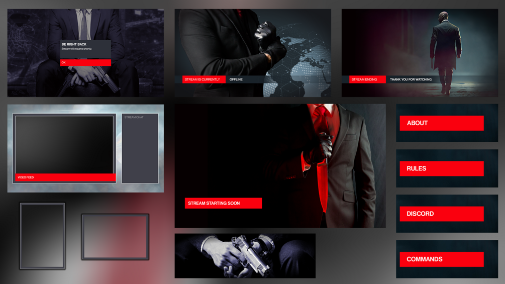HITMAN FREE Twitch Overlay Pack for OBS/SLOBS