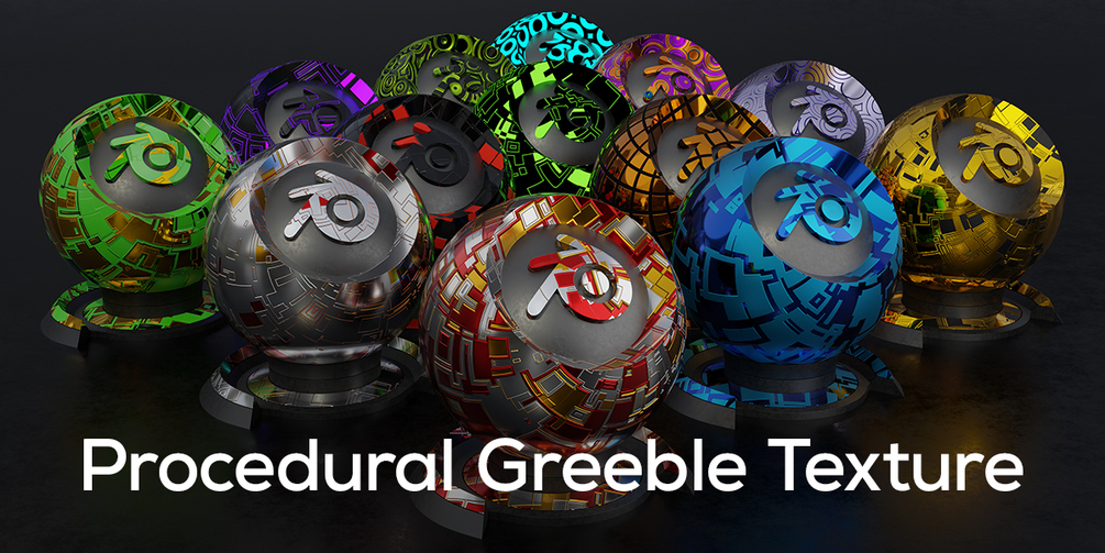 Procedural Greeble Texture for Blender