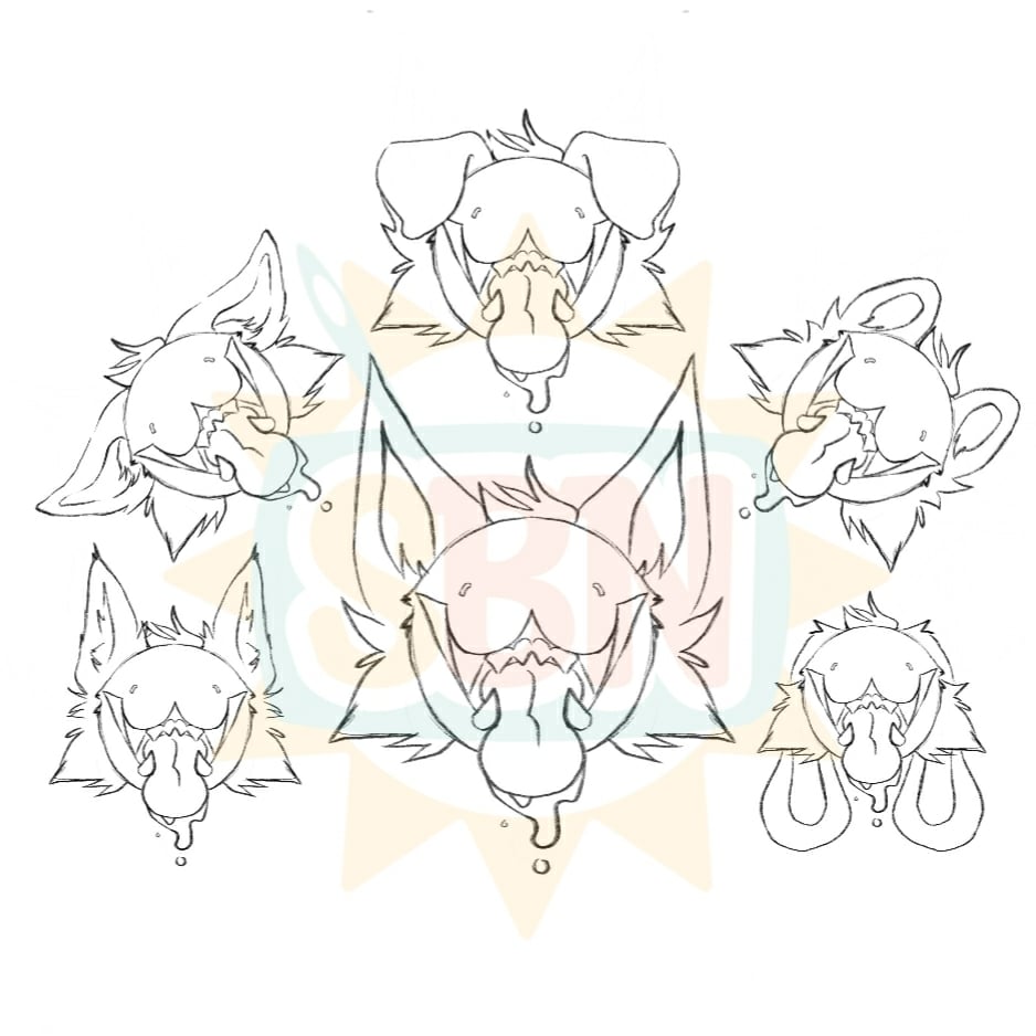 Screech Drool Lineart Base