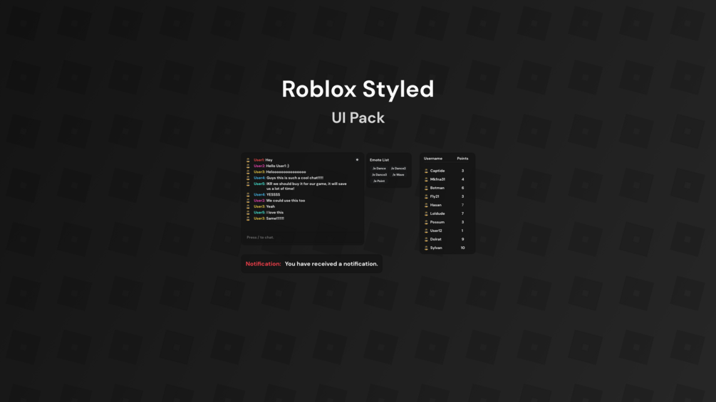 Roblox Styled UI Pack