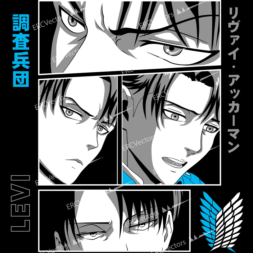 SVG Levi AOT Vector, PDF , PNG, SVG, AI