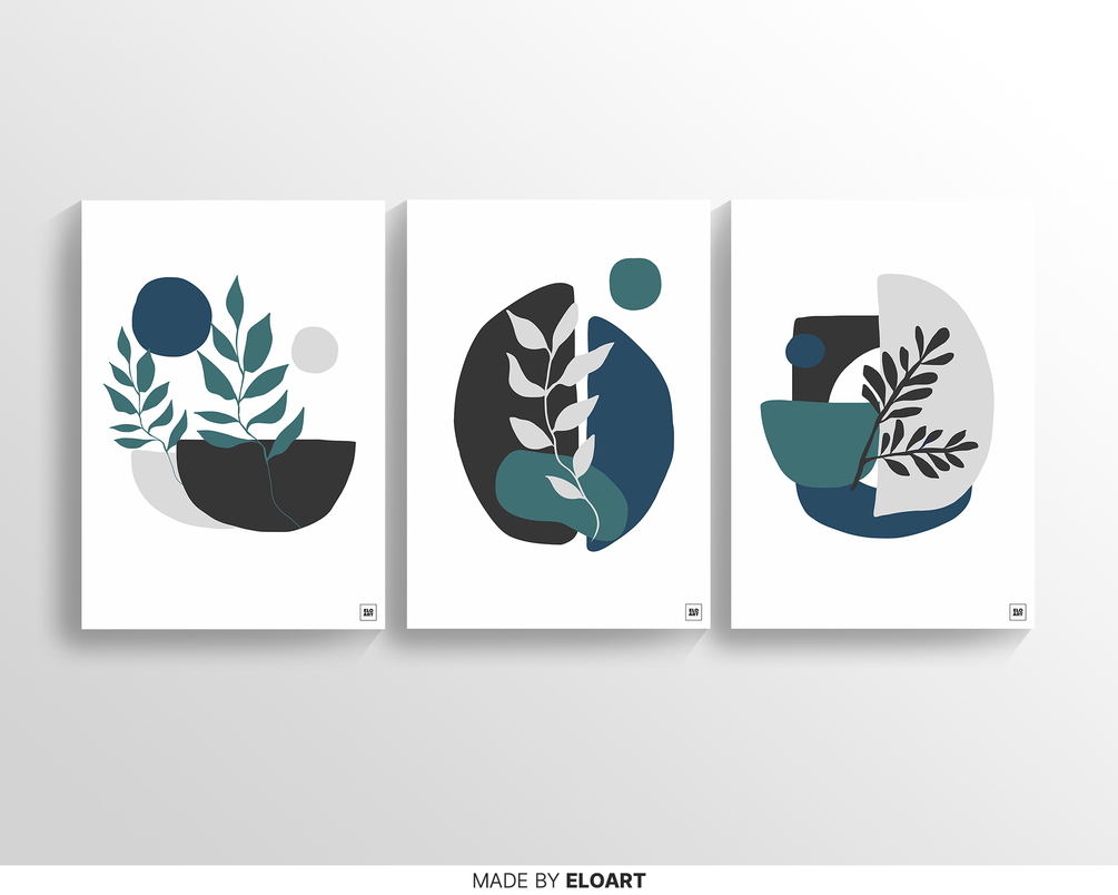 Minimalist Fine Art Botanical Wall Prints, Modern Home Decor Artwork ...