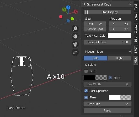 Screencast Keys for Blender 2.80+
