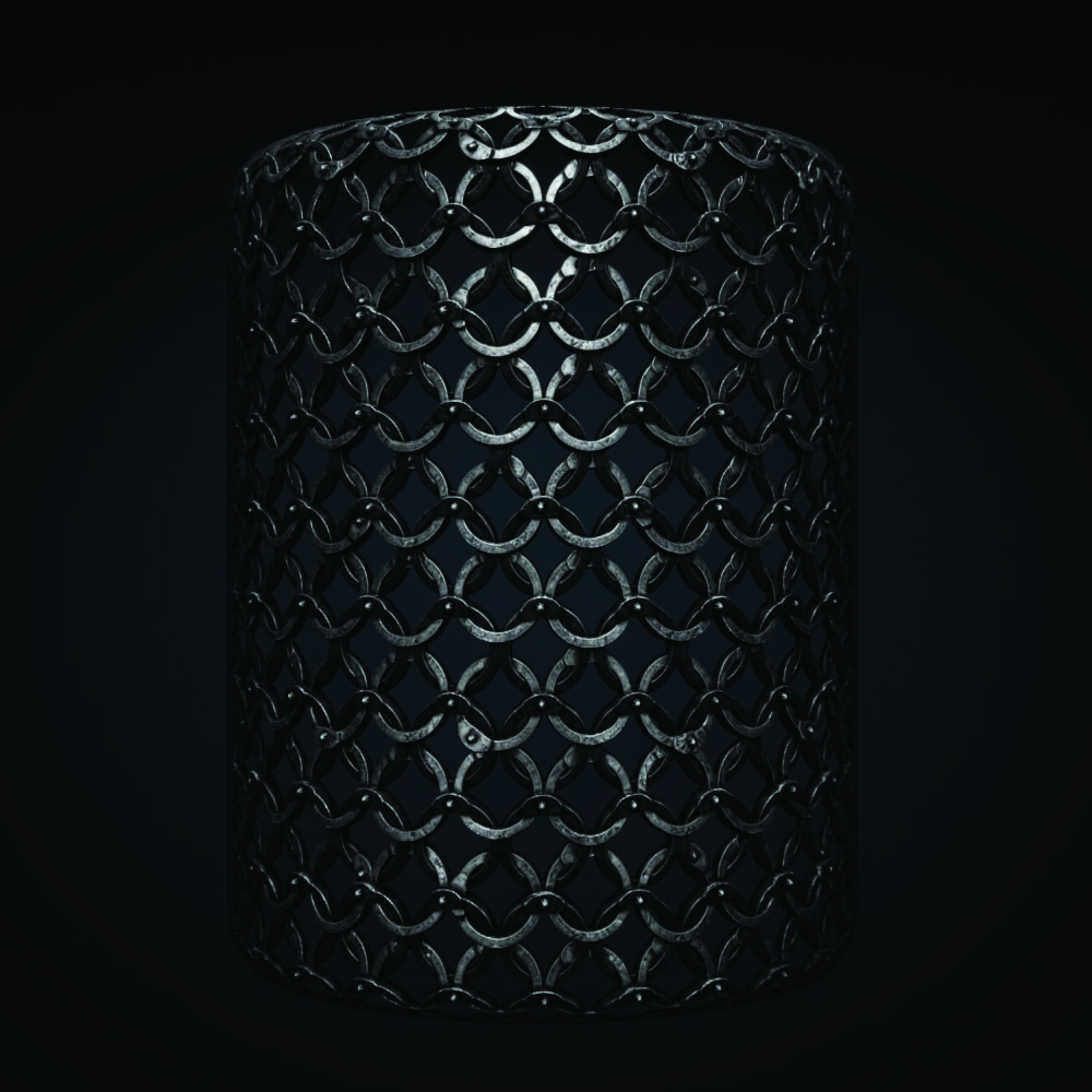 Rivet Chainmail Thick 4 in 1 - Black (2 Textures)