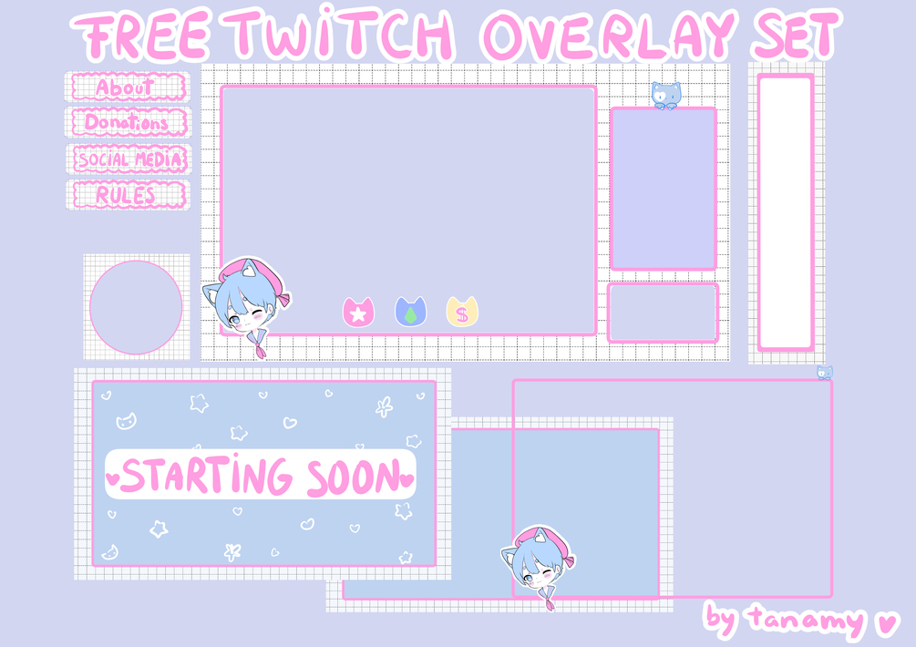 Free Twitch Overlay set