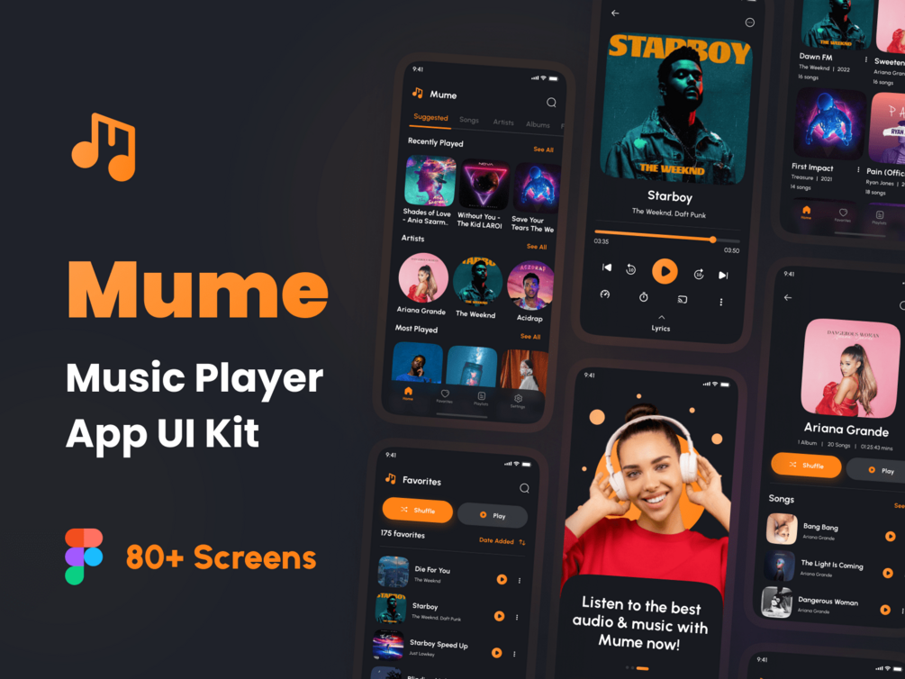 Mume - Music Player App UI Kit