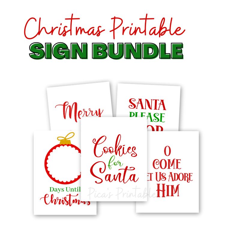 Christmas Printable Sign Bundle