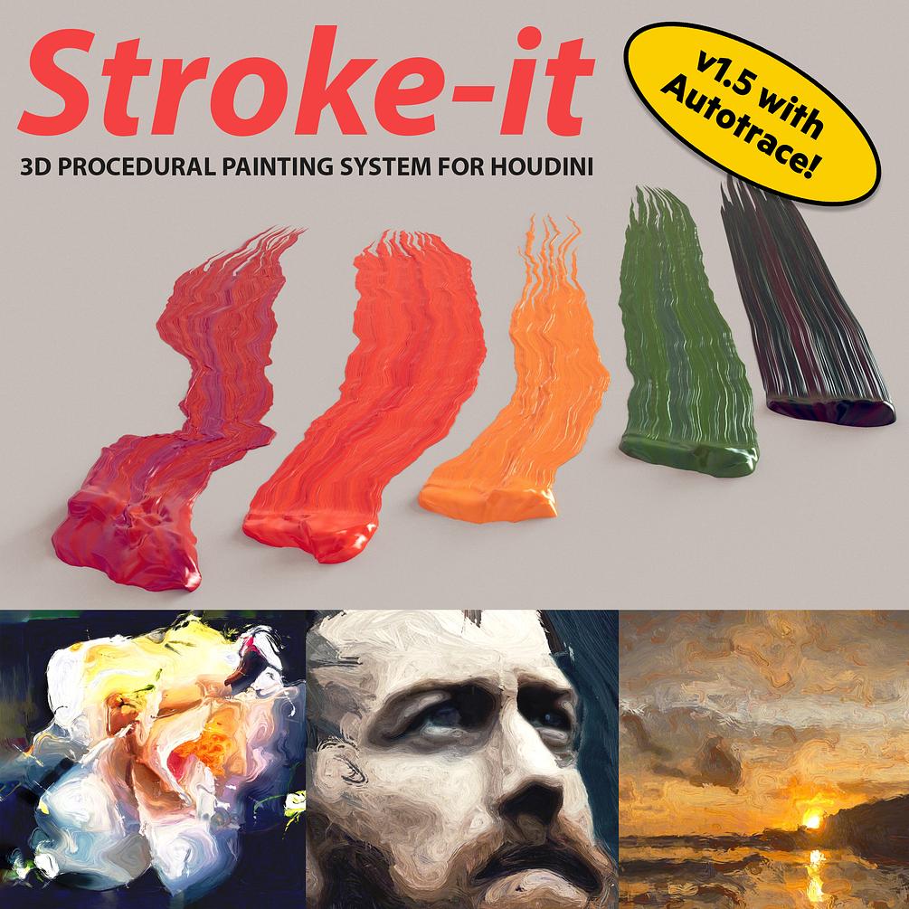 Stroke-it - 3D Oil Painting in Houdini