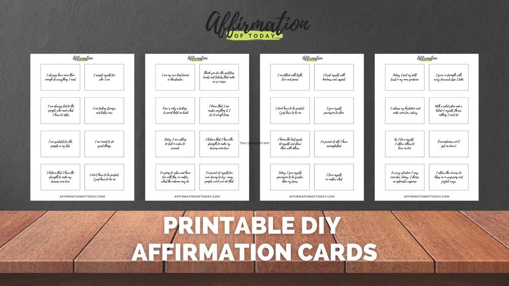 Printable DIY Affirmation Cards