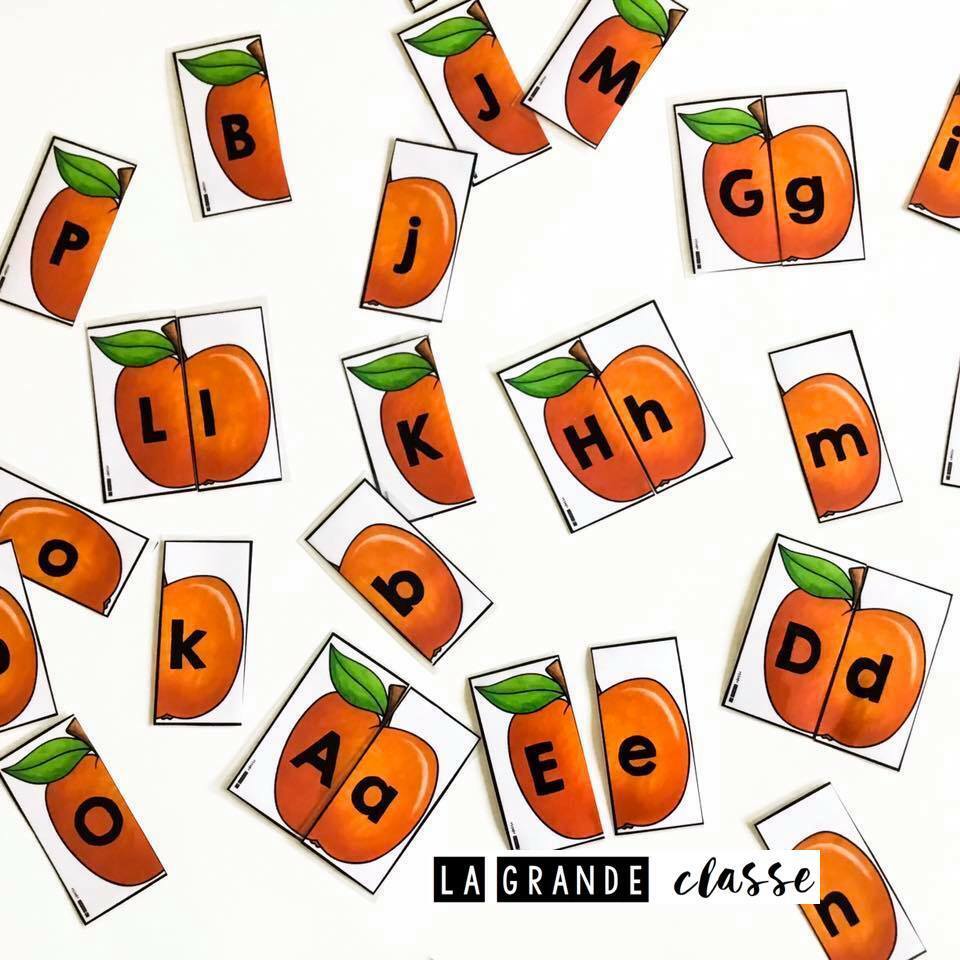 Atelier alphabet (minuscules-majuscules) pommes