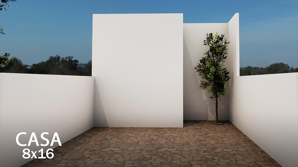 Planos de Casa de 8X16 dos plantas
