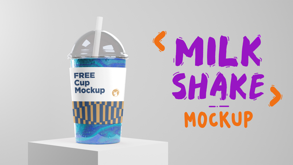 FREE Milkshake Cup Mockup