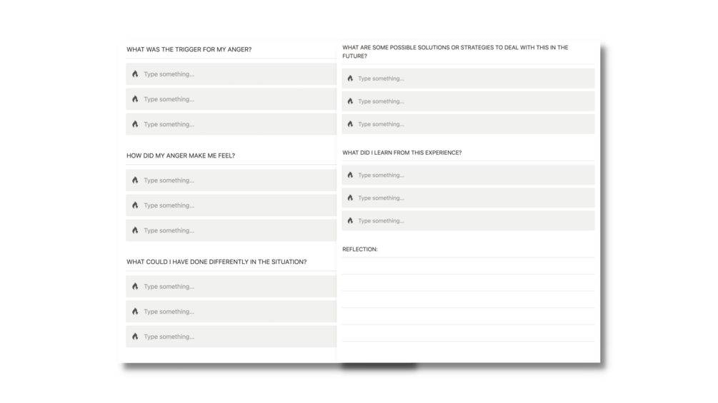 Anger Management Journal | Self-care Journal | Notion Template
