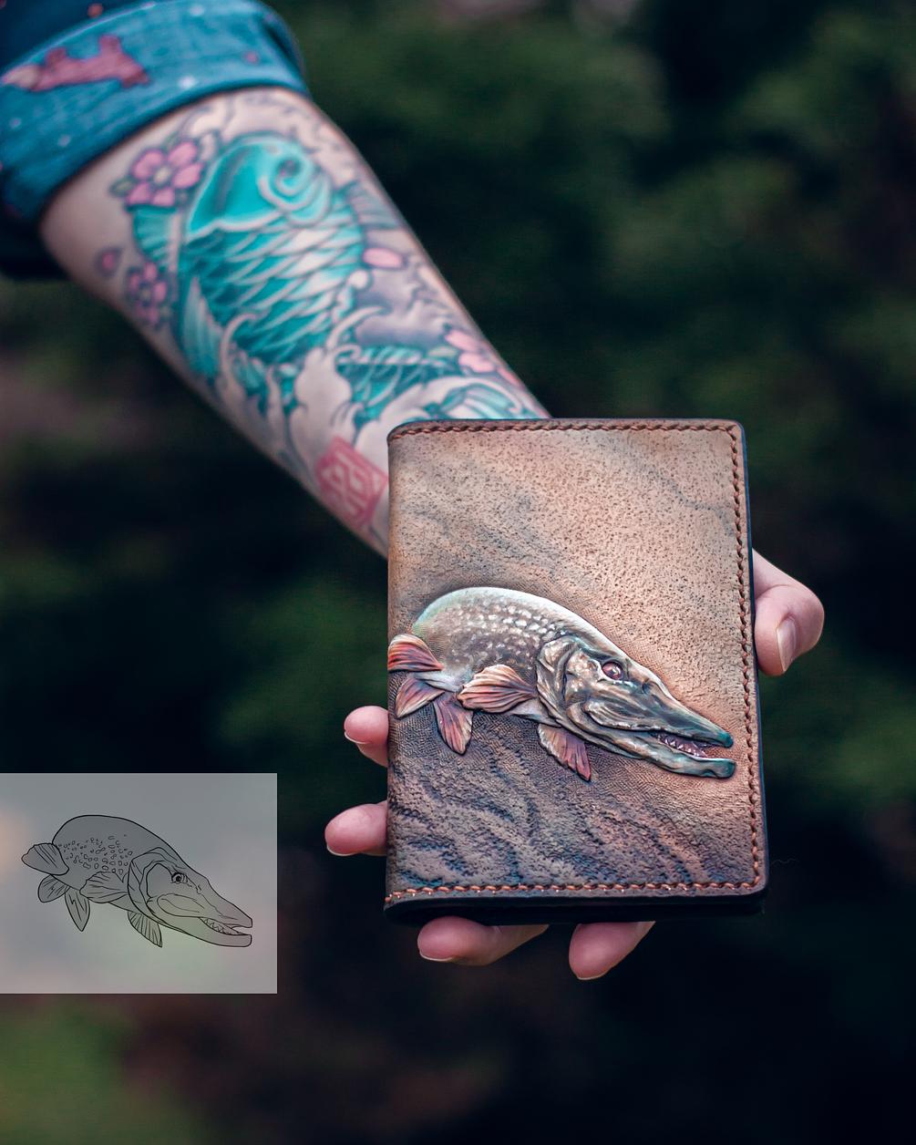 Pike Fish Leather Tooling Image