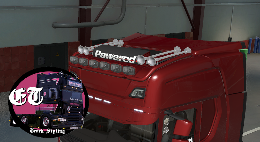 Powered lightbox for next gen scania