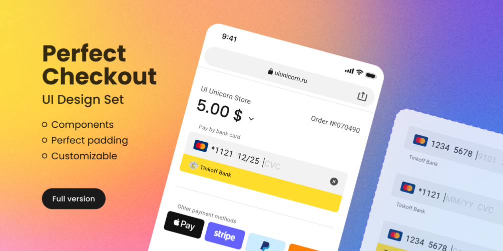 Perfect Checkout UI Design Set