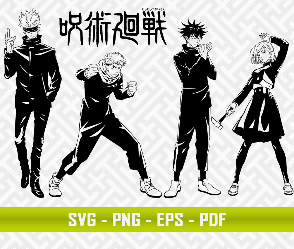 Jujustsu Kaisen SVG / Vector Anime / Gojo svg / Itadori svg / Cricut ...