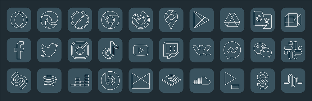 iOS14 Pacific Blue icon pack