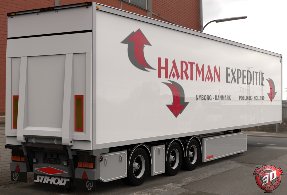 3D Hartman Expeditie Trailer Model