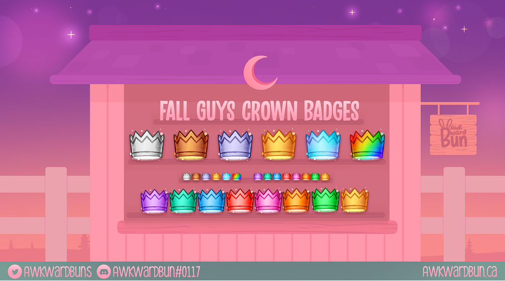 (P2U) Fall Guys Sub & Bit Badges