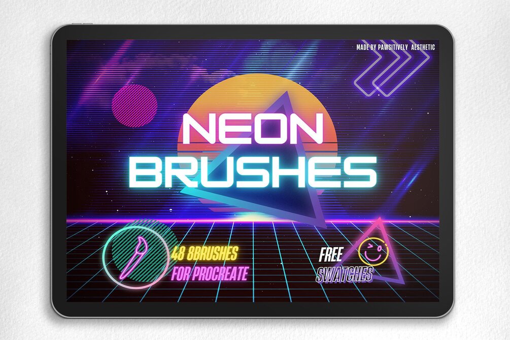 48 Procreate Neon Brushes