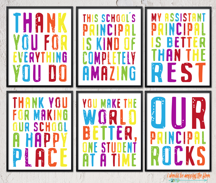 Six School Staff Appreciation Printables