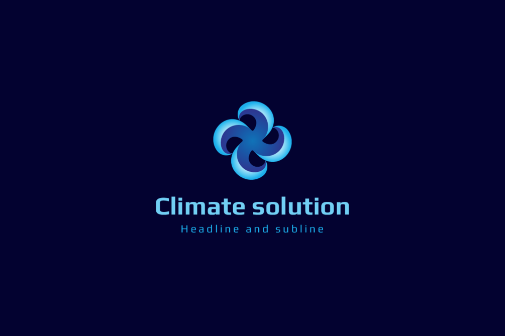 Climate solution logo template.
