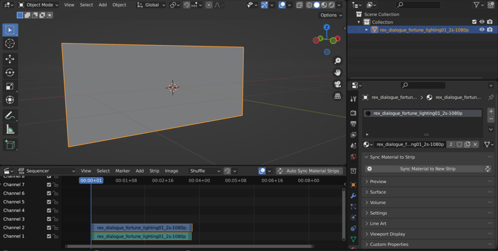 Sync Material to Strip