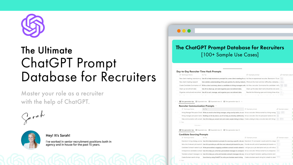 The Ultimate ChatGPT Prompt Guide for Recruiters [100+Sample use cases]