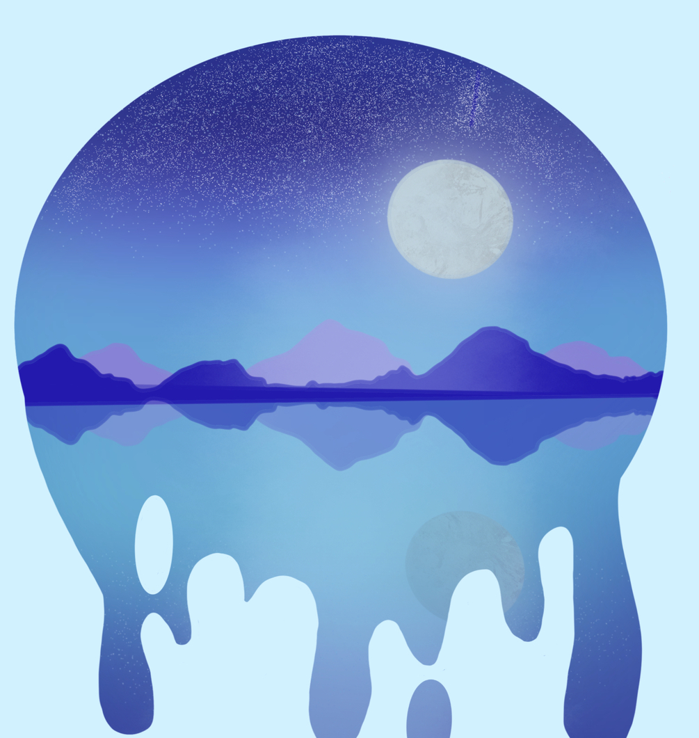 Moonlight reflection