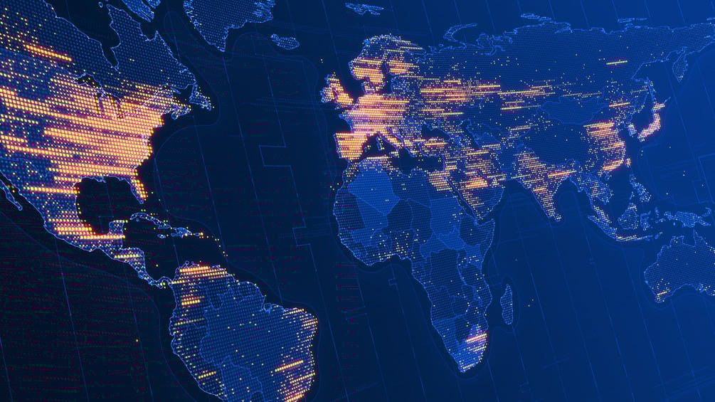 News World Map Background Loop (orange)