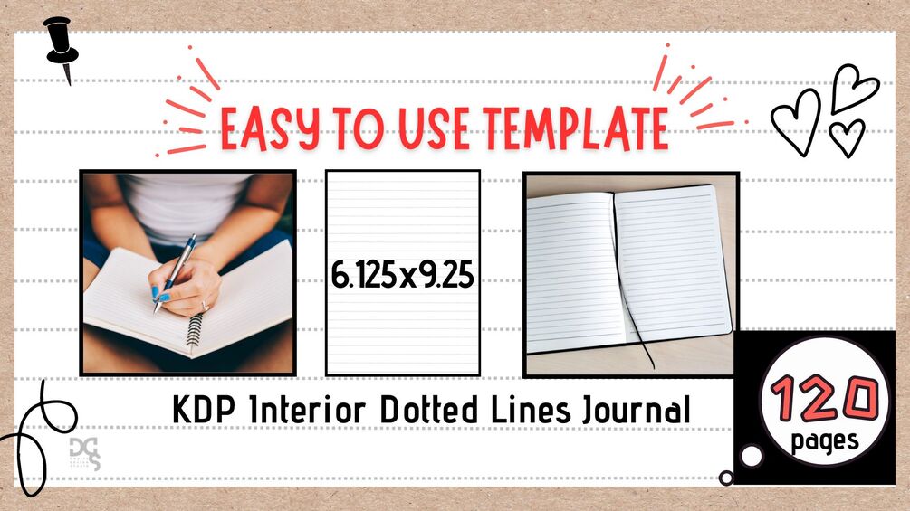 KDP Interior Dotted Lines Journal (6.125x9.25)