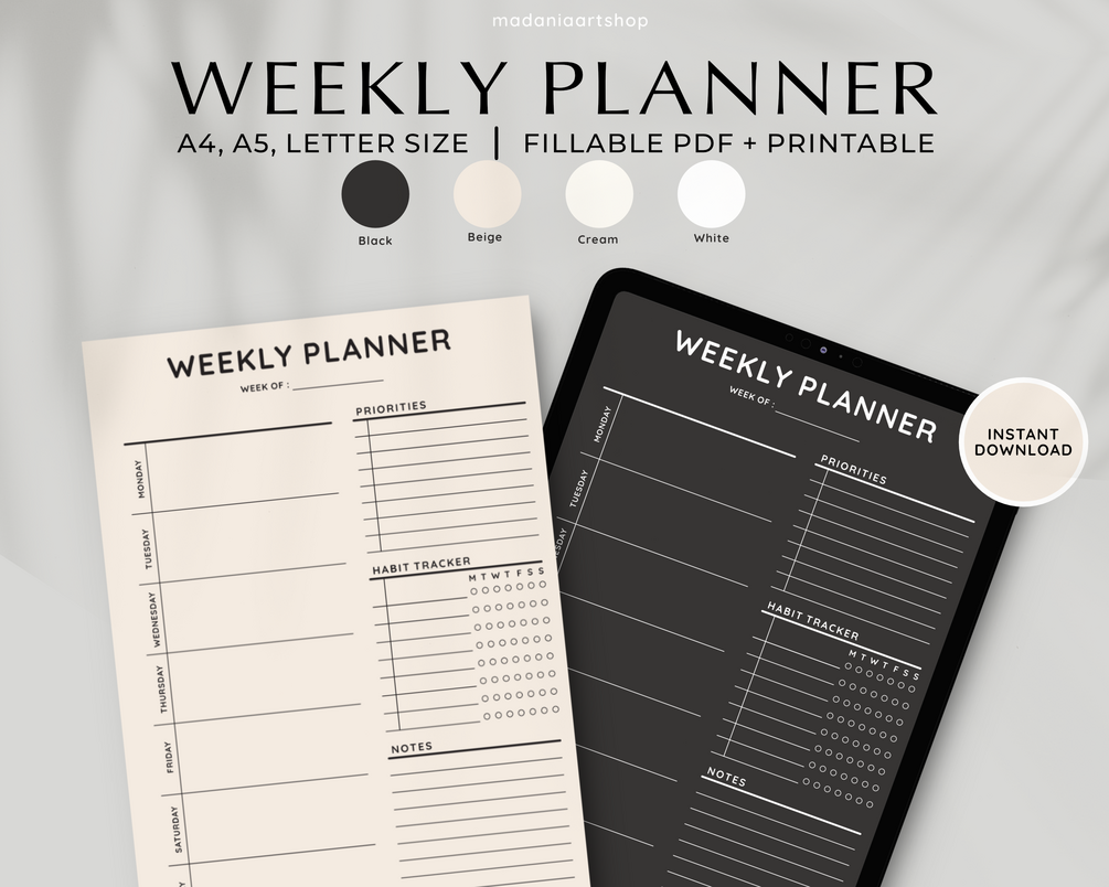 Digital Weekly Planner