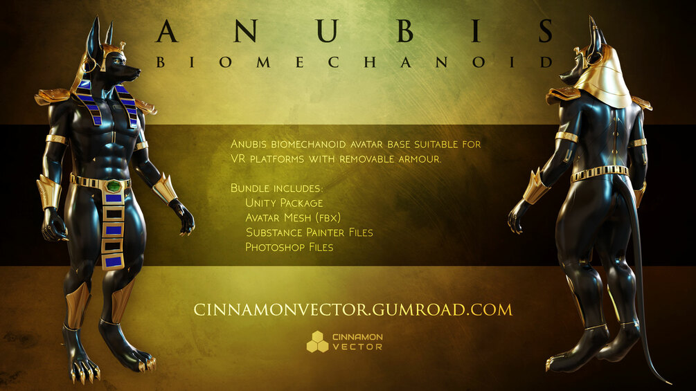 Anubis Biomechanoid VRChat Avatar Base