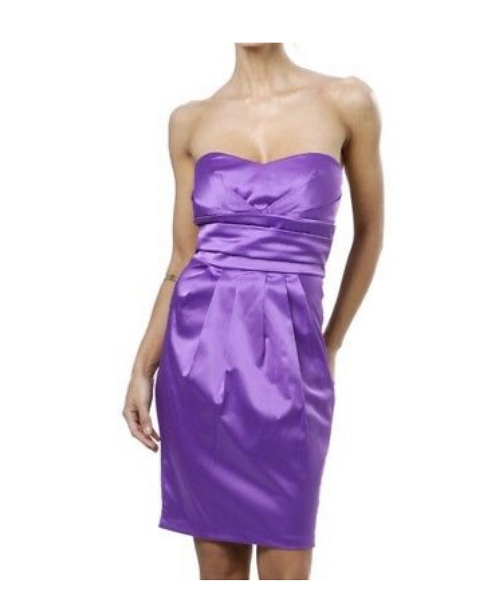 Purple Strapless Dress