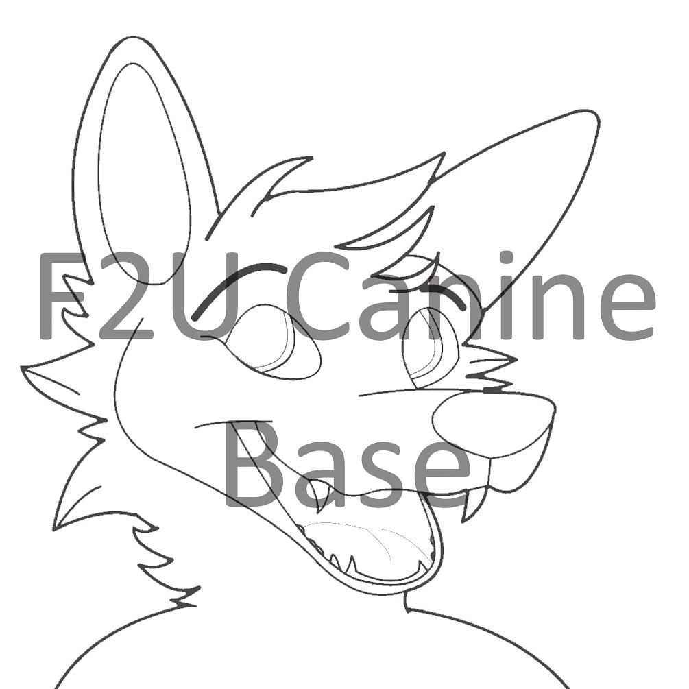 F2U Smiling Canine Headshot Base
