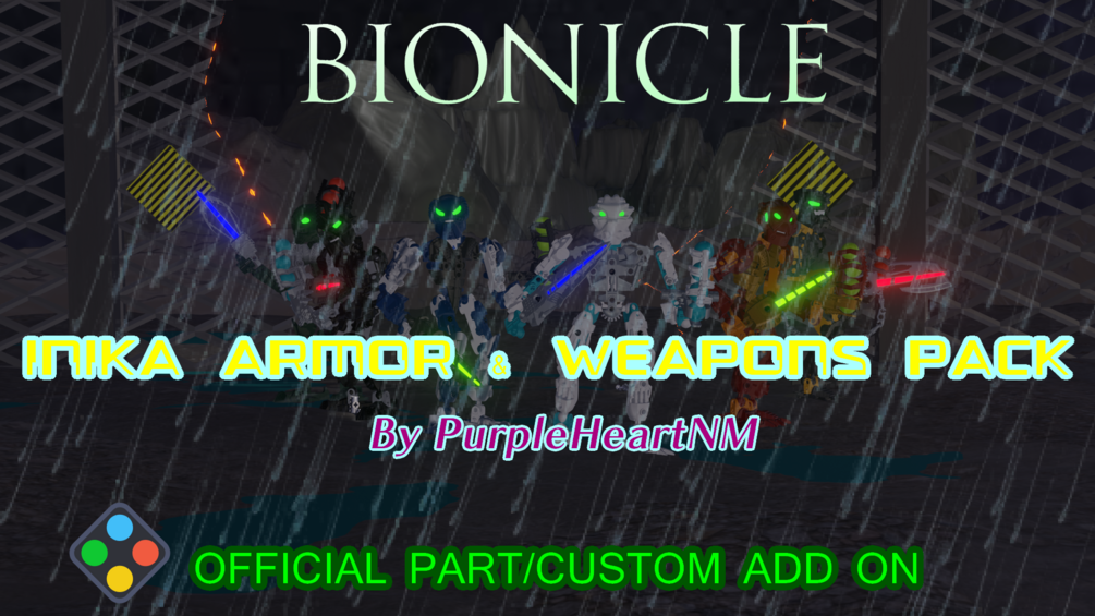 (Stud.io addon) Bionicle: Inika weapon and armor pack