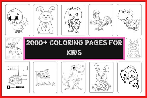 2000 coloring pages for children kids toddlers