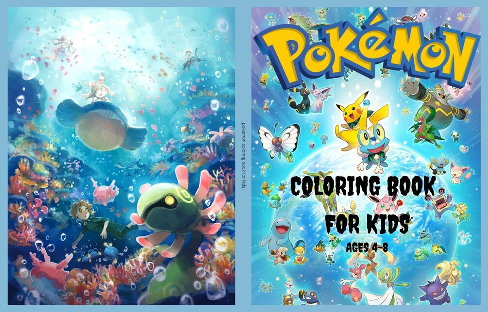 pokemon coloring book for kids 4-8