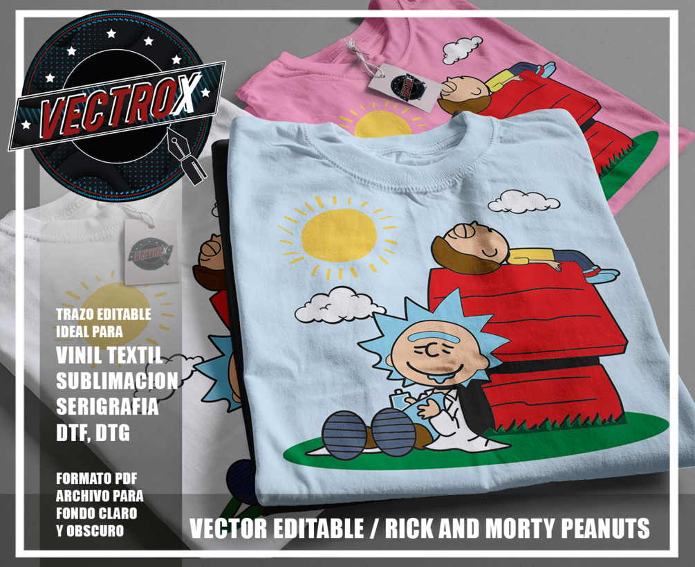 Vector Editable - Rick and Morty Peanuts