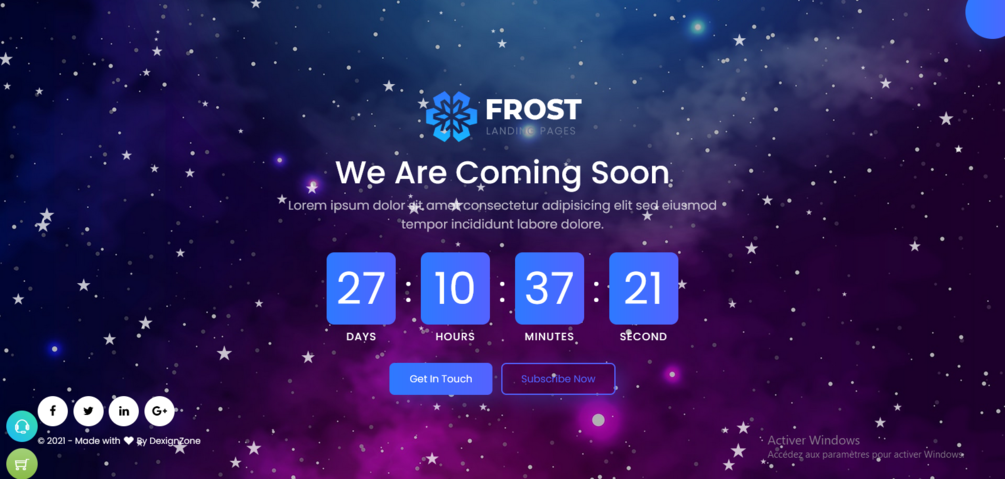 space coming soon template