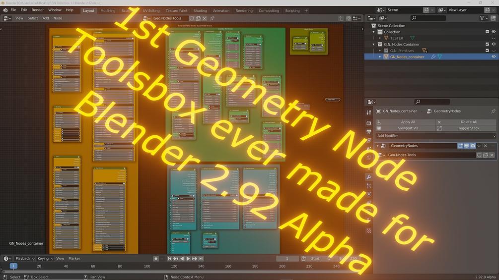 GN tools box (Geometry Node Blender 2.92 Alpha ) v 1.01