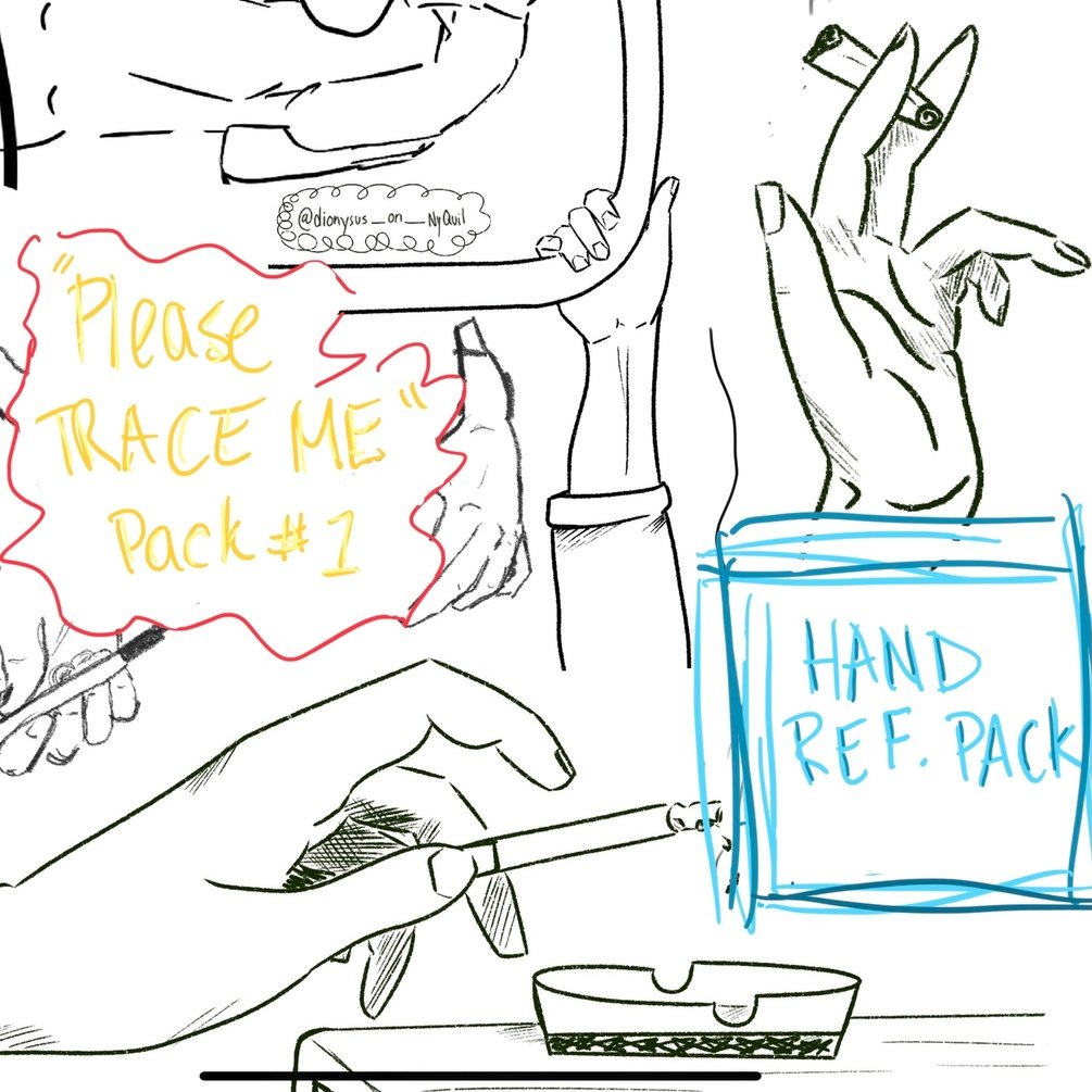 Hand Reference sheet; please trace pack #1
