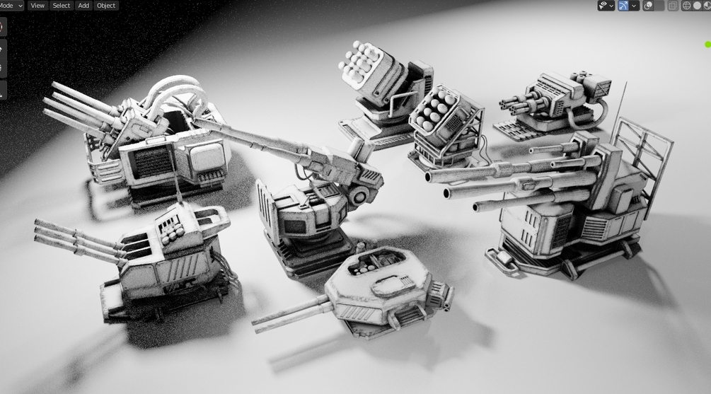 Kitbash - GM - Turret x 8 Collection