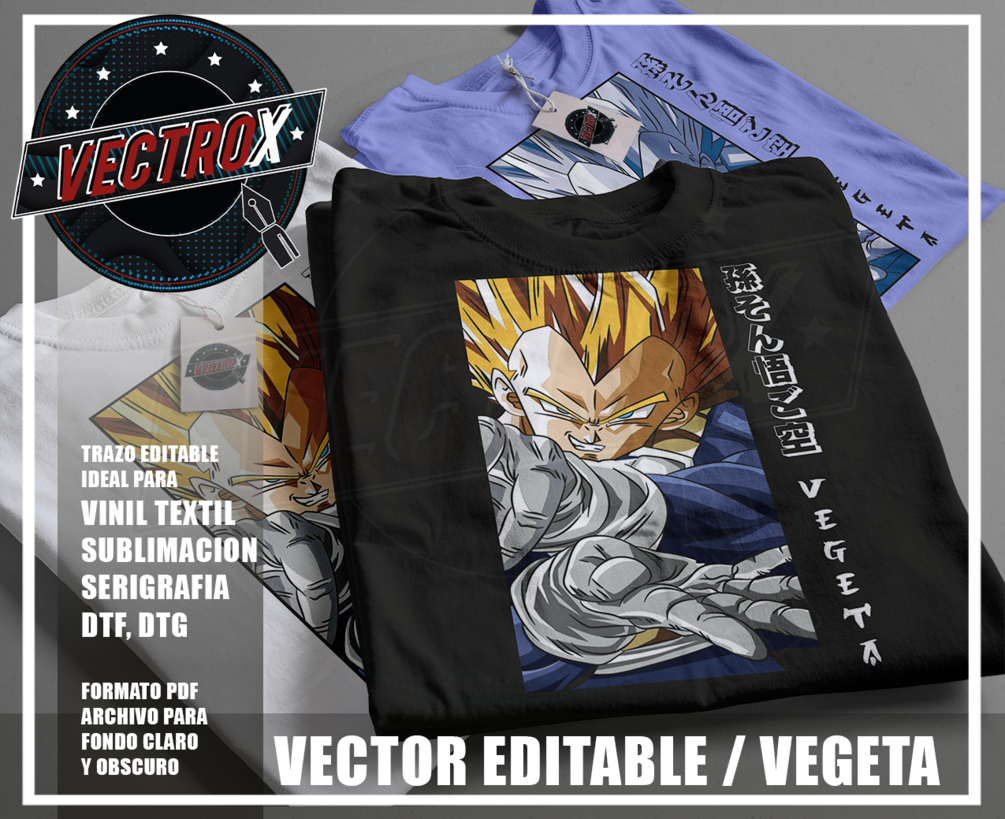 Vector Editable - Vegeta
