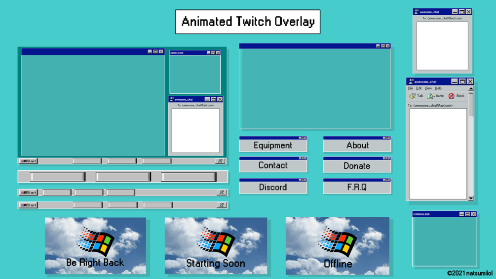 Windows 98 Twitch Overlay Package